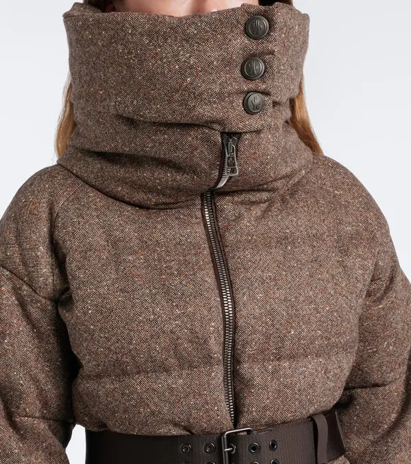 Moncler Gelise Hooded Virgin Wool Down Jacket