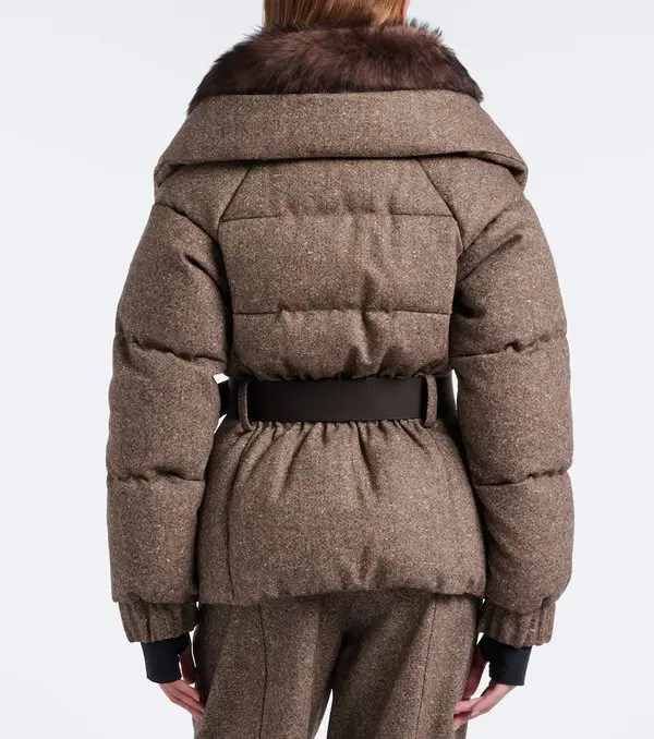 Moncler Gelise Hooded Virgin Wool Down Jacket