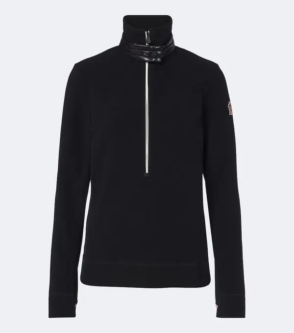 Moncler Fleece Half-zip Ski Sweater - Black