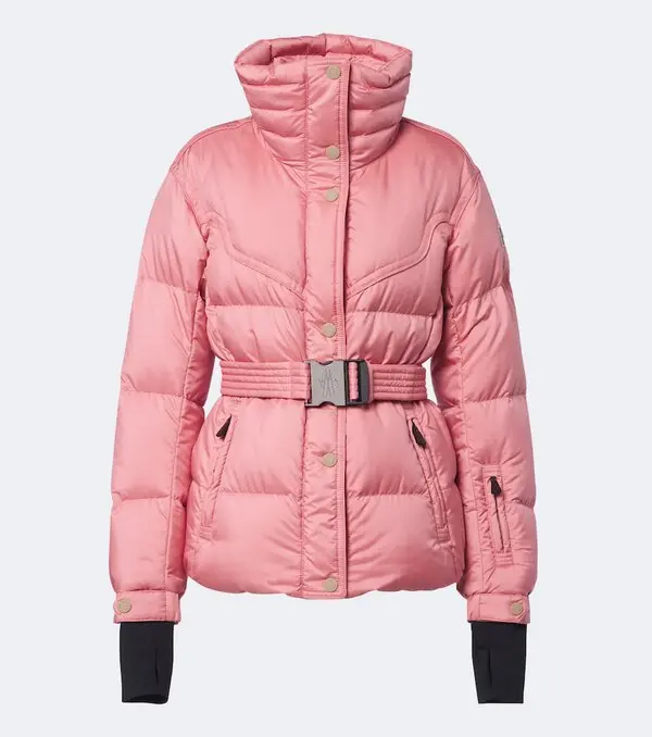 Moncler Karshi Belted Down Ski Jacket - Pink