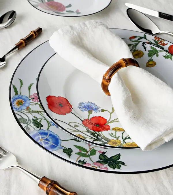 Gucci Flora Set Of 2 Porcelain Dinner Plates