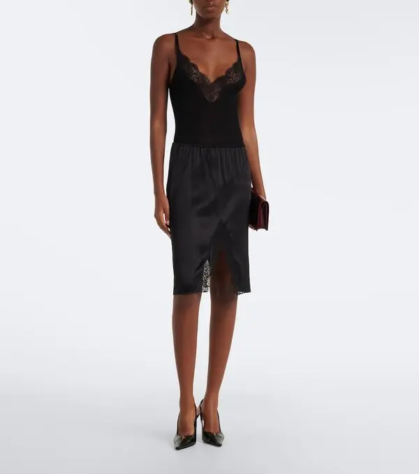 Saint Laurent Cassandre Leather Slingback Pumps