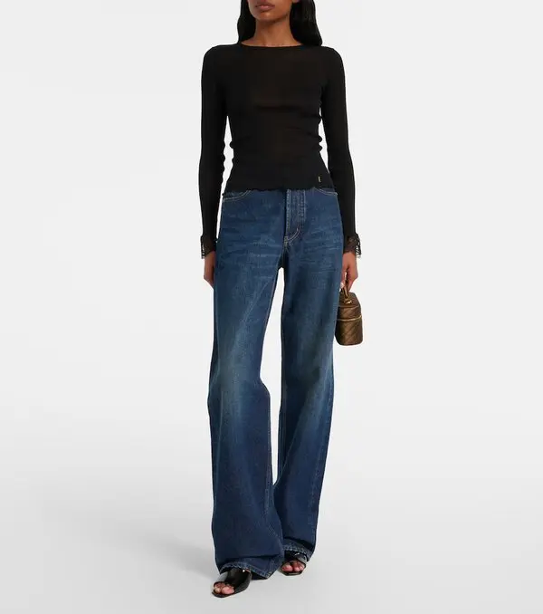 Saint Laurent Sip Patent Leather Mules