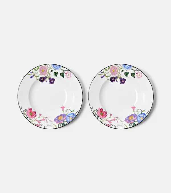 Gucci Flora Set Of 2 Porcelain Soup Plates