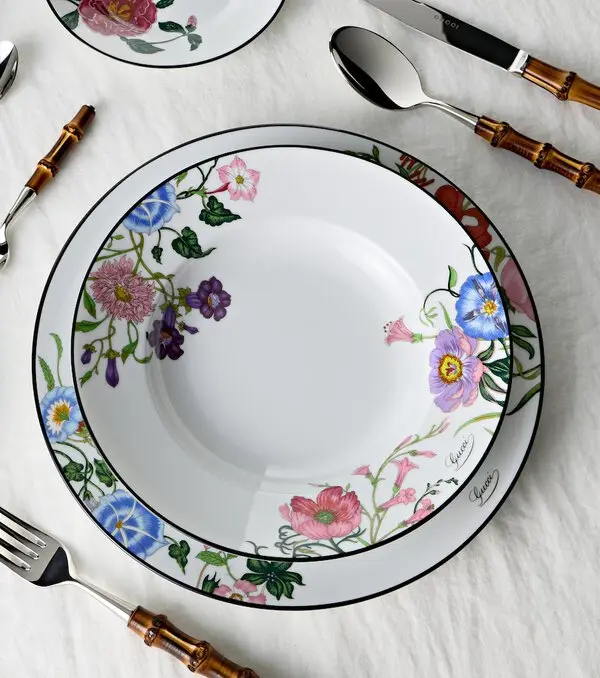 Gucci Flora Set Of 2 Porcelain Soup Plates