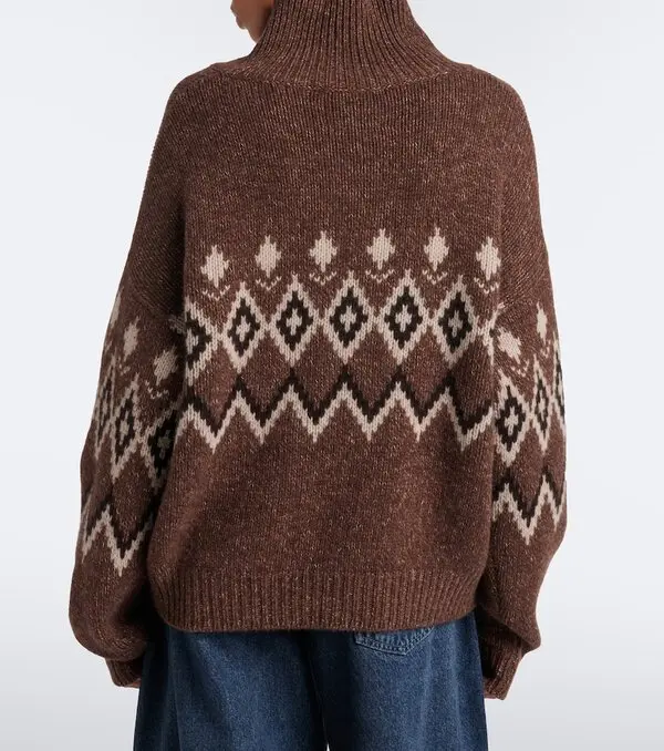 LISA YANG Gudrun Fair Isle Jacquard Cashmere Sweater