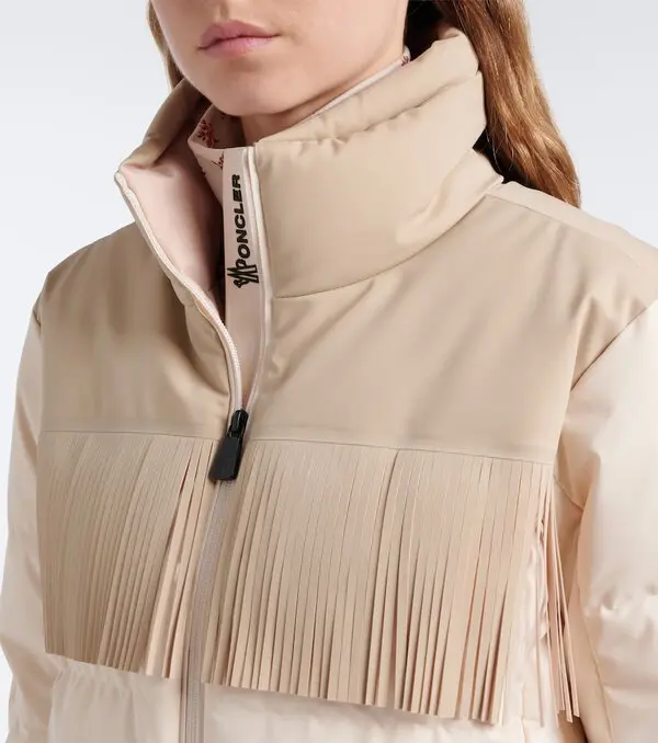 Moncler Bessin Fringed Ski Jacket - Beige