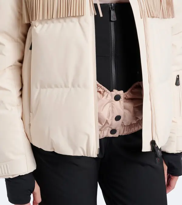 Moncler Bessin Fringed Ski Jacket - Beige