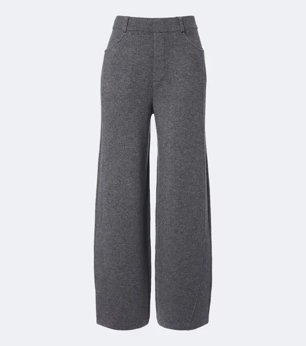 LISA YANG Veda Cashmere Barrel-leg Pants - Grey