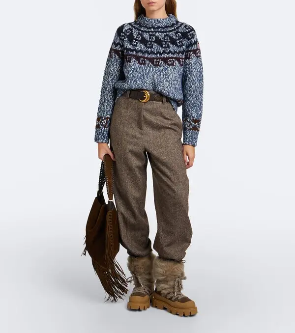 Moncler Fair Isle Wool And Alpaca-blend Sweater