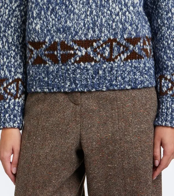 Moncler Fair Isle Wool And Alpaca-blend Sweater