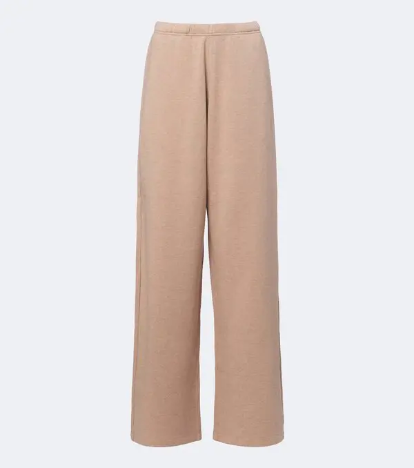 Stella McCartney Cotton Jersey Wide-leg Pants - Beige