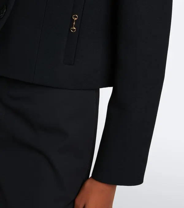 Gucci Horsebit Wool Crêpe Jacket
