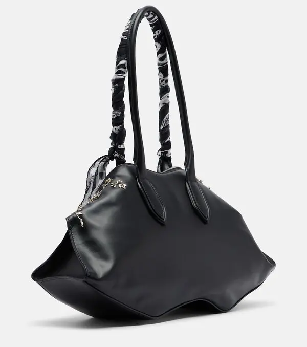 Alexander McQueen Manta Medium Embellished Leather Shoulder Bag