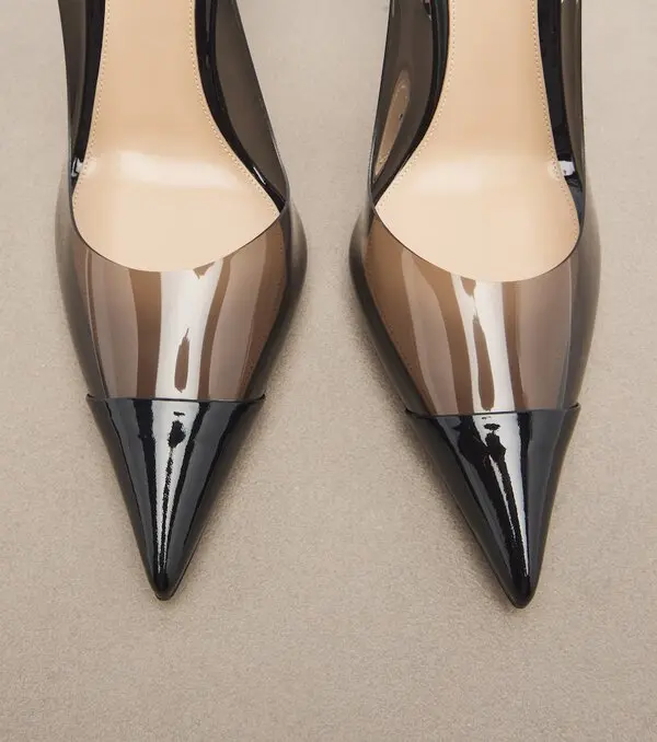 GIANVITO ROSSI Leather-trimmed Pvc Slingback Pumps