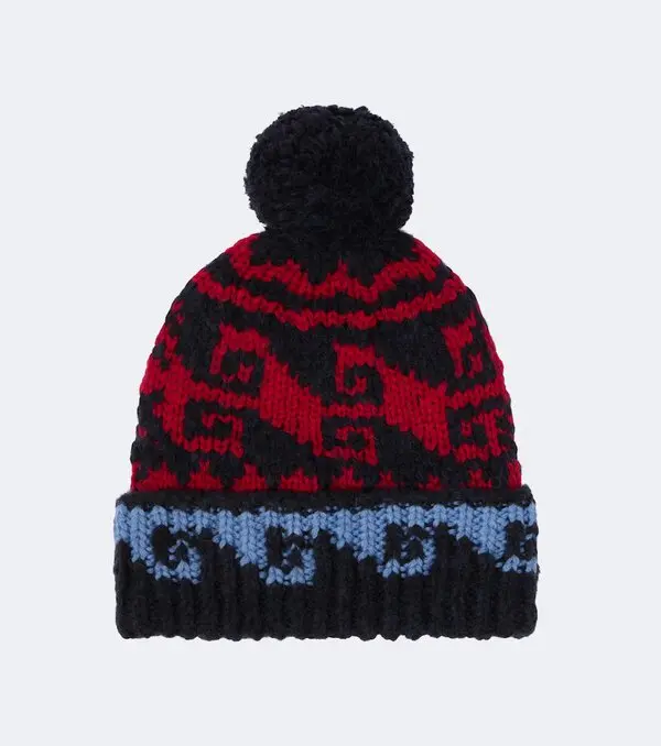 Moncler Intarsia Wool And Alpaca-blend Beanie