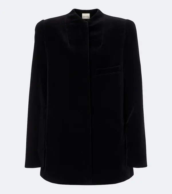 Khaite Sadie Cotton Velvet Coat