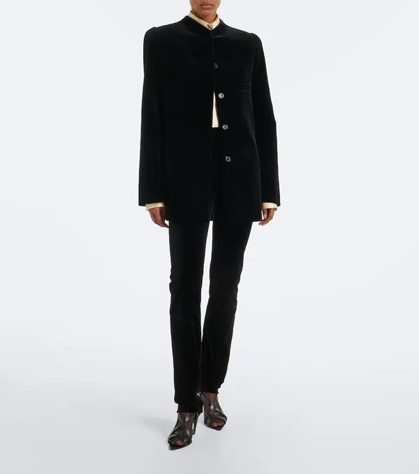 Khaite Sadie Cotton Velvet Coat