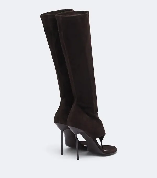 Paris Texas Lidia Cut-out Suede Knee-high Boots