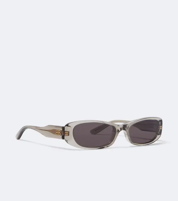 Balenciaga Logo Oval Sunglasses - Green