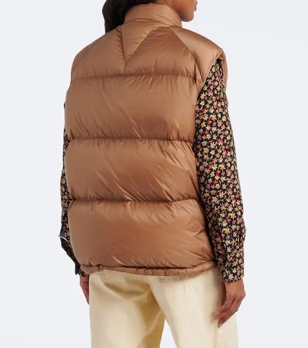 Moncler Tibb Reversible Down Vest - Brown
