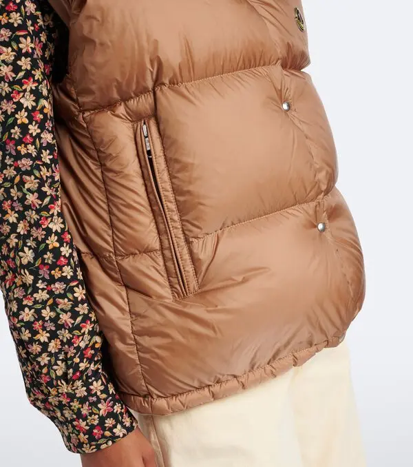 Moncler Tibb Reversible Down Vest - Brown