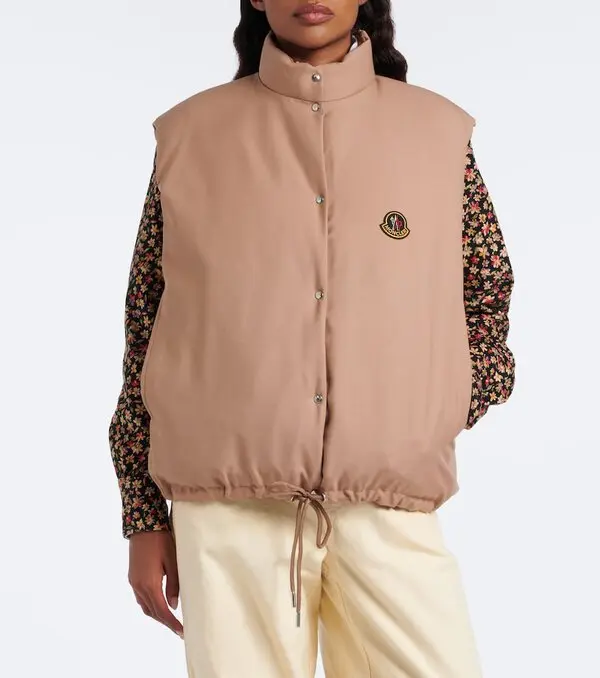 Moncler Tibb Reversible Down Vest - Brown