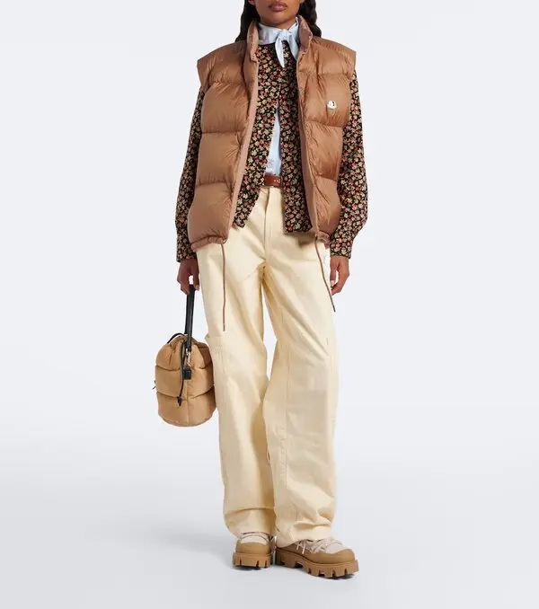 Moncler Tibb Reversible Down Vest - Brown