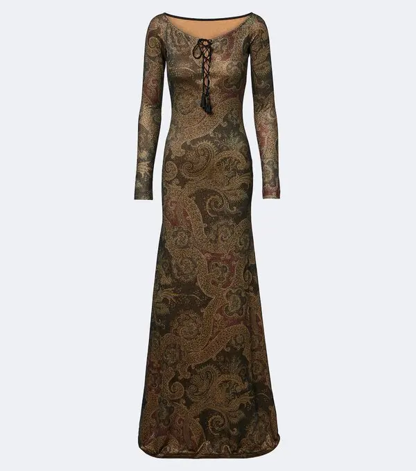 Etro Paisley Jersey Gown - Multicoloured
