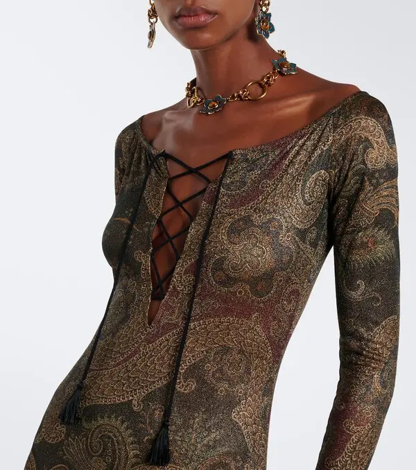 Etro Paisley Jersey Gown