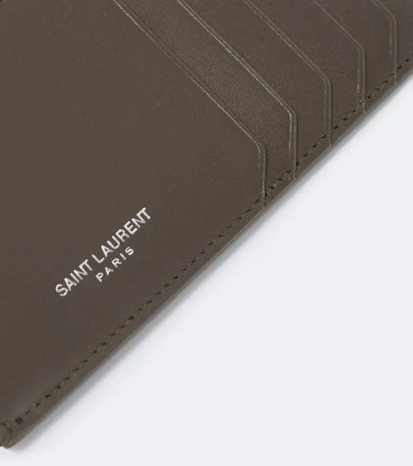 Saint Laurent Paris Fragments Leather Card Holder