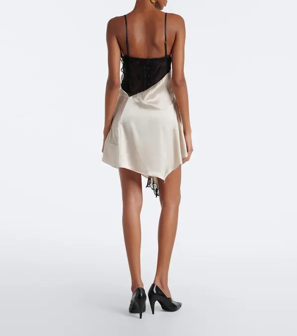Isabel Marant Étoile Anazia Lace-trimmed Silk-blend Minidress