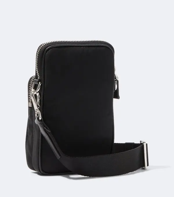 Prada Re-nylon And Saffiano Leather Phone Pouch
