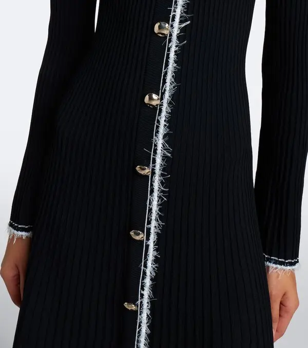 Simkhai Ribbed-knit Shirt Dress