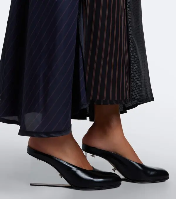 MAISON MARGIELA Leather Wedge Mules