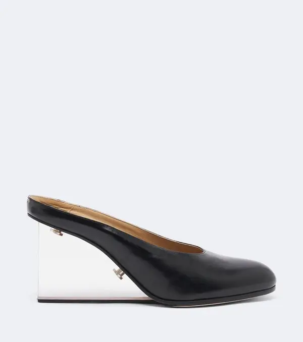 MAISON MARGIELA Leather Wedge Mules