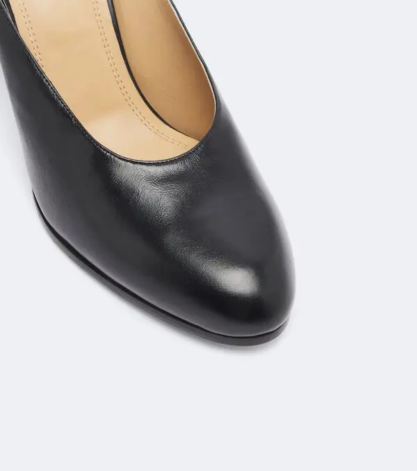 MAISON MARGIELA Leather Wedge Mules