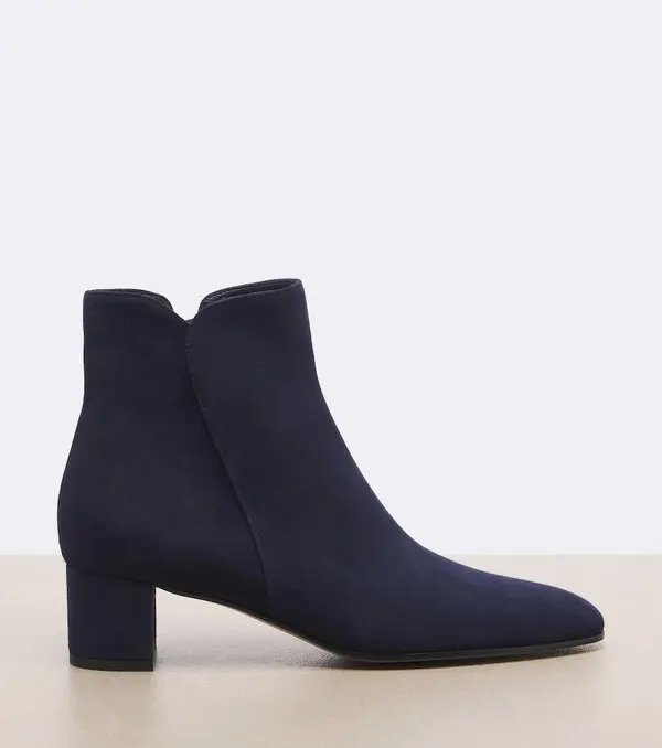 GIANVITO ROSSI Lisa Suede Ankle Boots - Blue