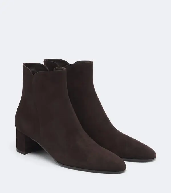 GIANVITO ROSSI Lisa Suede Ankle Boots - Brown