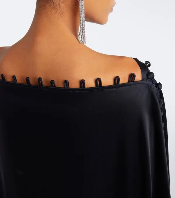 TALLER MARMO Mila Off-shoulder Satin Kaftan