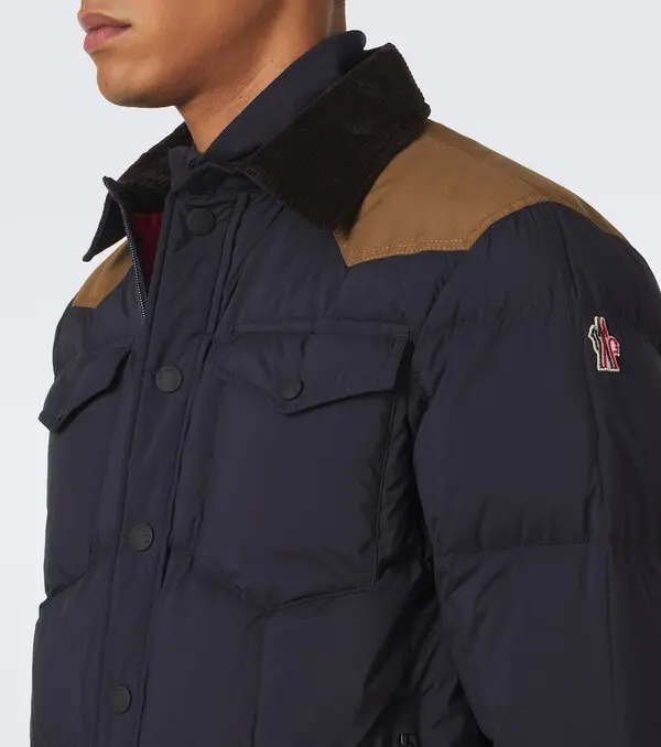 Moncler Geltech Corduroy-trimmed Ski Jacket