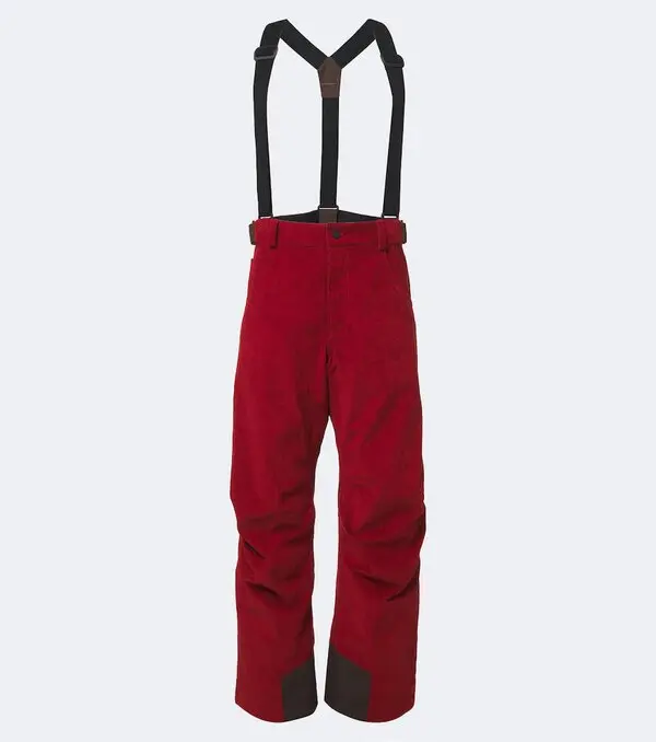 Moncler Cotton Corduroy Ski Pants - Red