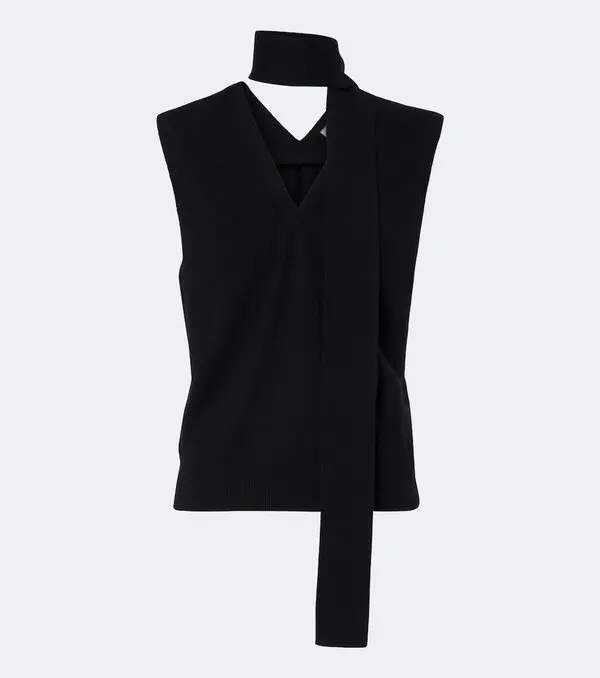 LISA YANG Ellisyn Scarf-detail Cashmere Top