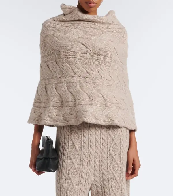 LISA YANG Cable-knit Cashmere Poncho