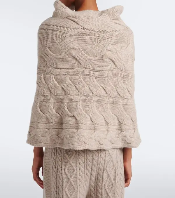 LISA YANG Cable-knit Cashmere Poncho