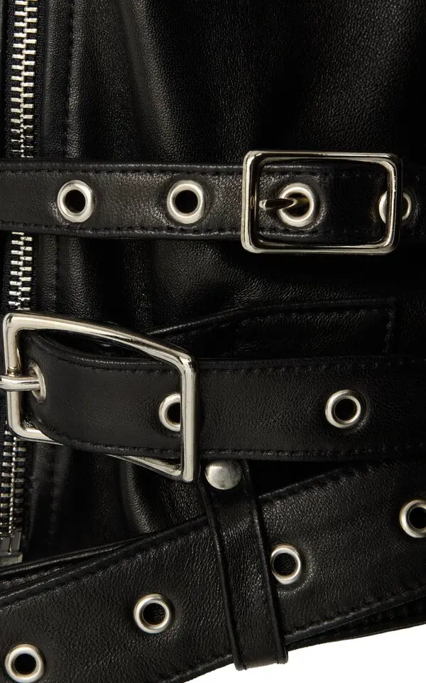 KATE HUNDLEY Exclusive Charli Leather Moto Jacket