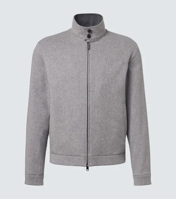 Zegna Wool And Cashmere Jacket - Grey