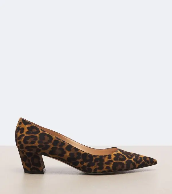 GIANVITO ROSSI Aylin Leopard-print Suede Pumps