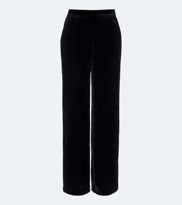 FRAME Plaza Velvet Straight Pants