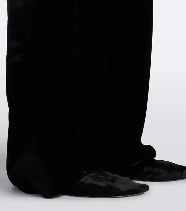 FRAME Plaza Velvet Straight Pants